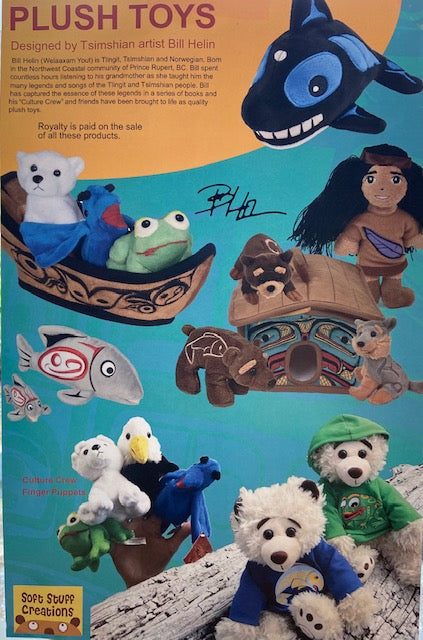 The Bill Helin Plush Collection – Haida Gwaii Museum Gift Shop