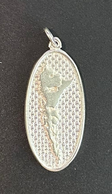 Sterling SIlver 1mm Thick Oval Haida Gwaii Pendant By Peter Sloan Of M ...